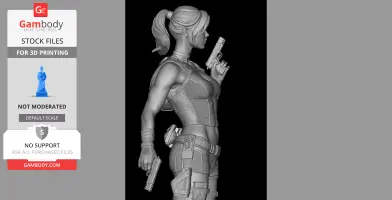 Lara Croft 3D Printing Model - STL files for 3D Printing | Gambody Stock