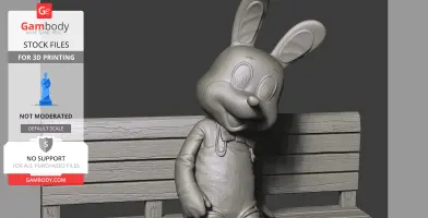 Robbie the Rabbit 3D Printing Figurine - STL files for 3D Printing ...