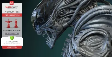 Xenomorph Mesoskeleton Bust - 3D printing STL files | Gambody