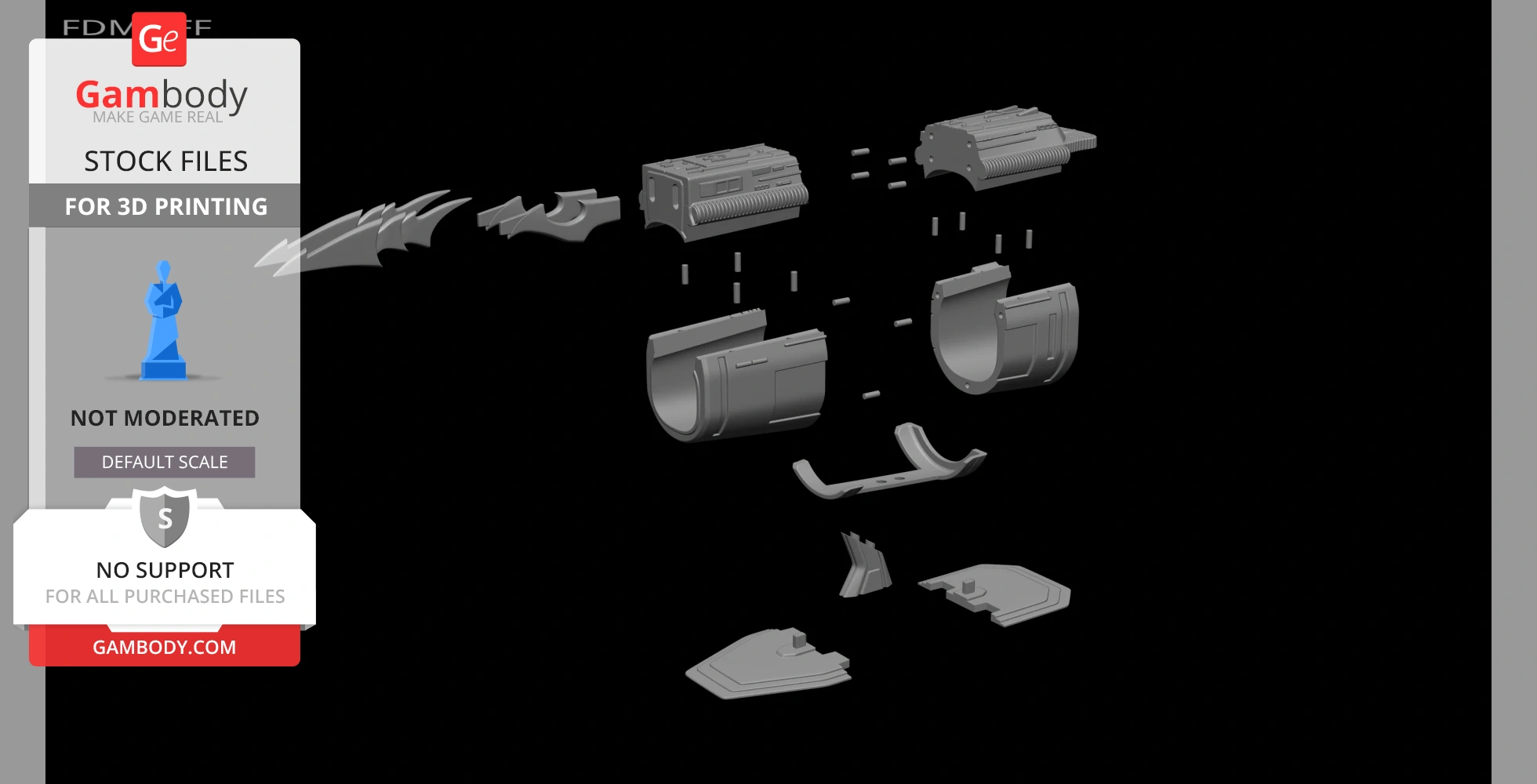 Predator Gauntlet Forearm Right - STL files for 3D printer | Gambody Stock