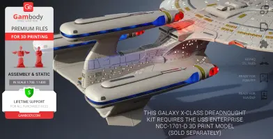 Galaxy X-Class Dreadnought Kit - Star Trek 3D Models | Gambody