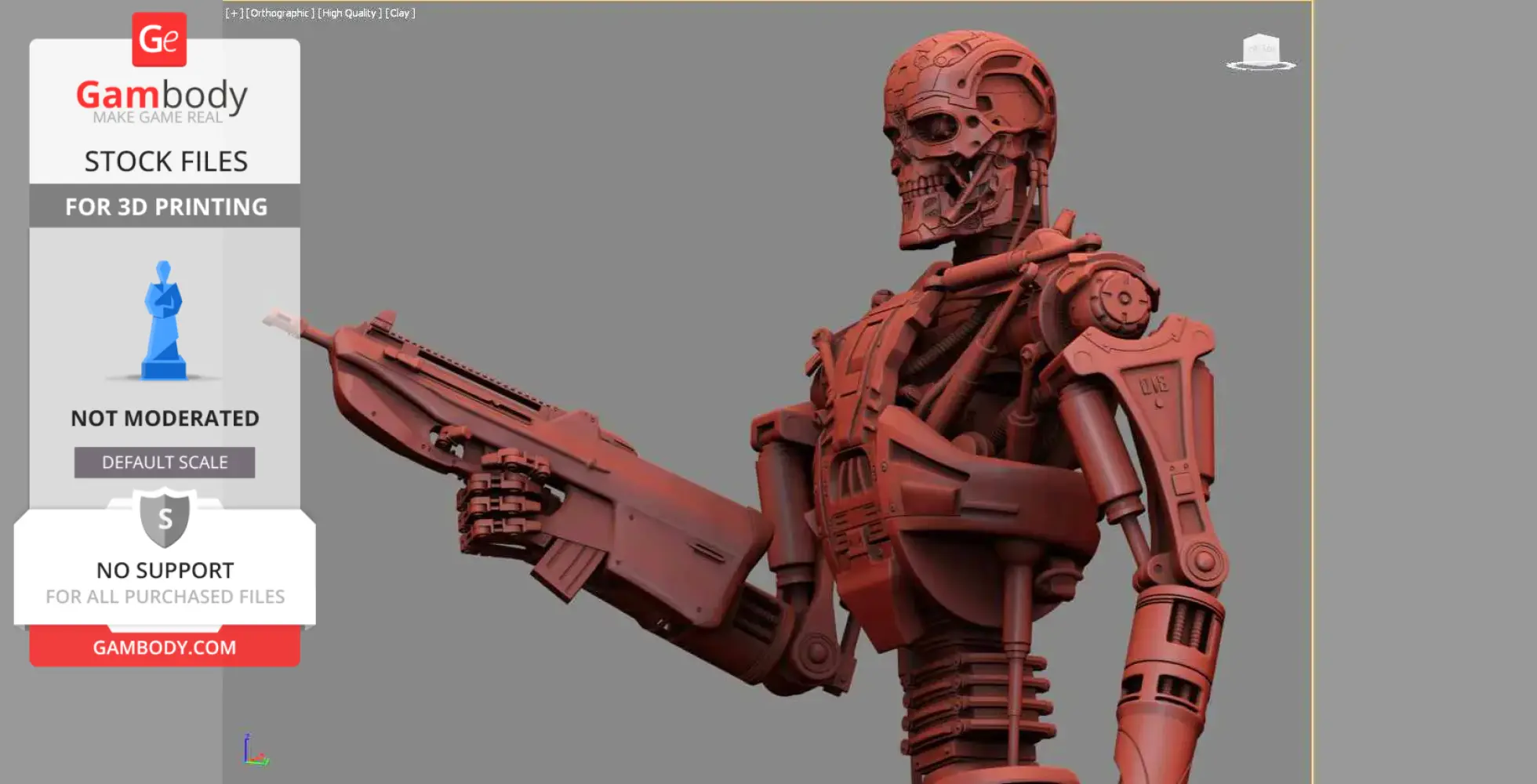 T-600 Terminator Salvation - STL files for 3D Printing | Gambody Stock