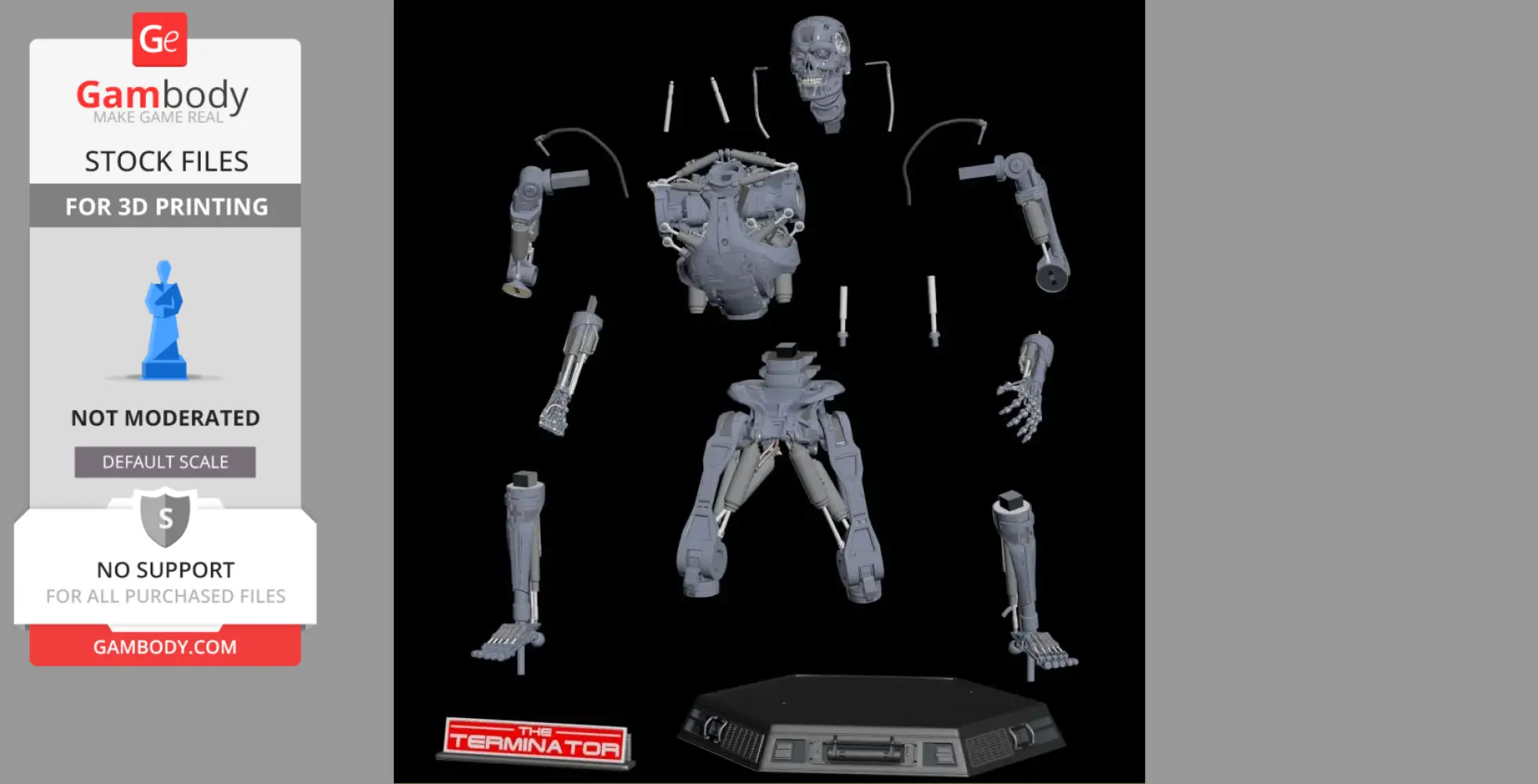T-800 THE TERMINATOR - STL files for 3D Printing | Gambody Stock