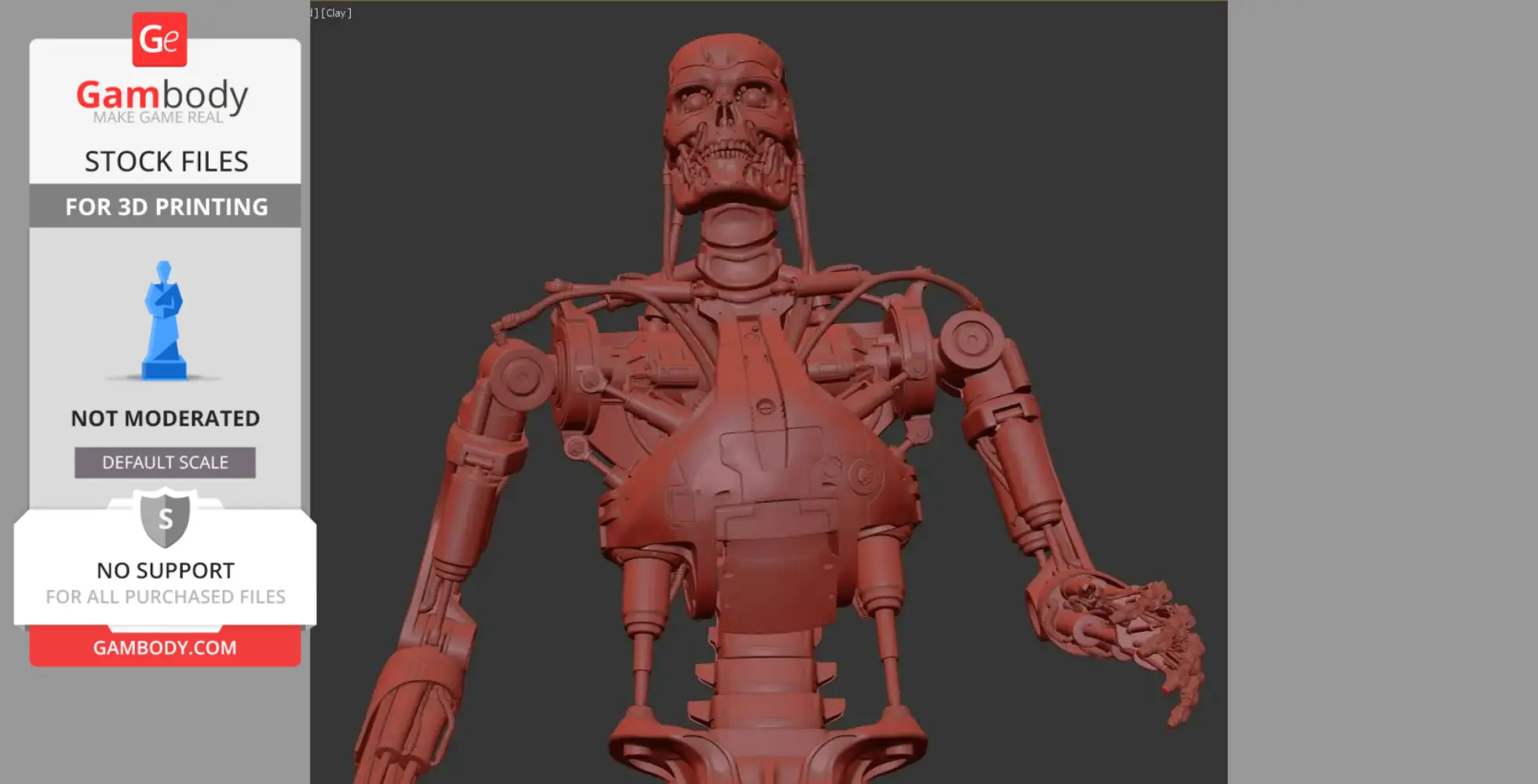 T-800 THE TERMINATOR - STL files for 3D Printing | Gambody Stock