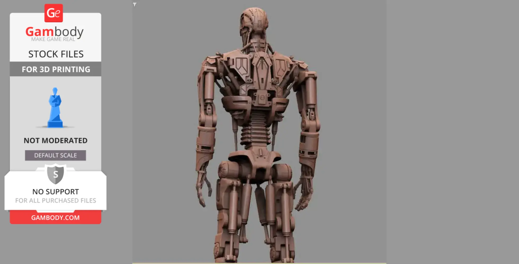T-600 Terminator Salvation V2 - STL files for 3D Printing | Gambody Stock