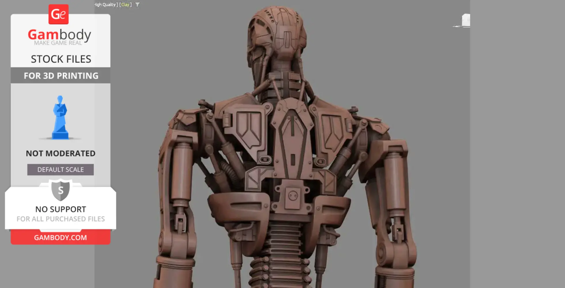 T-600 Terminator Salvation V2 - STL files for 3D Printing | Gambody Stock