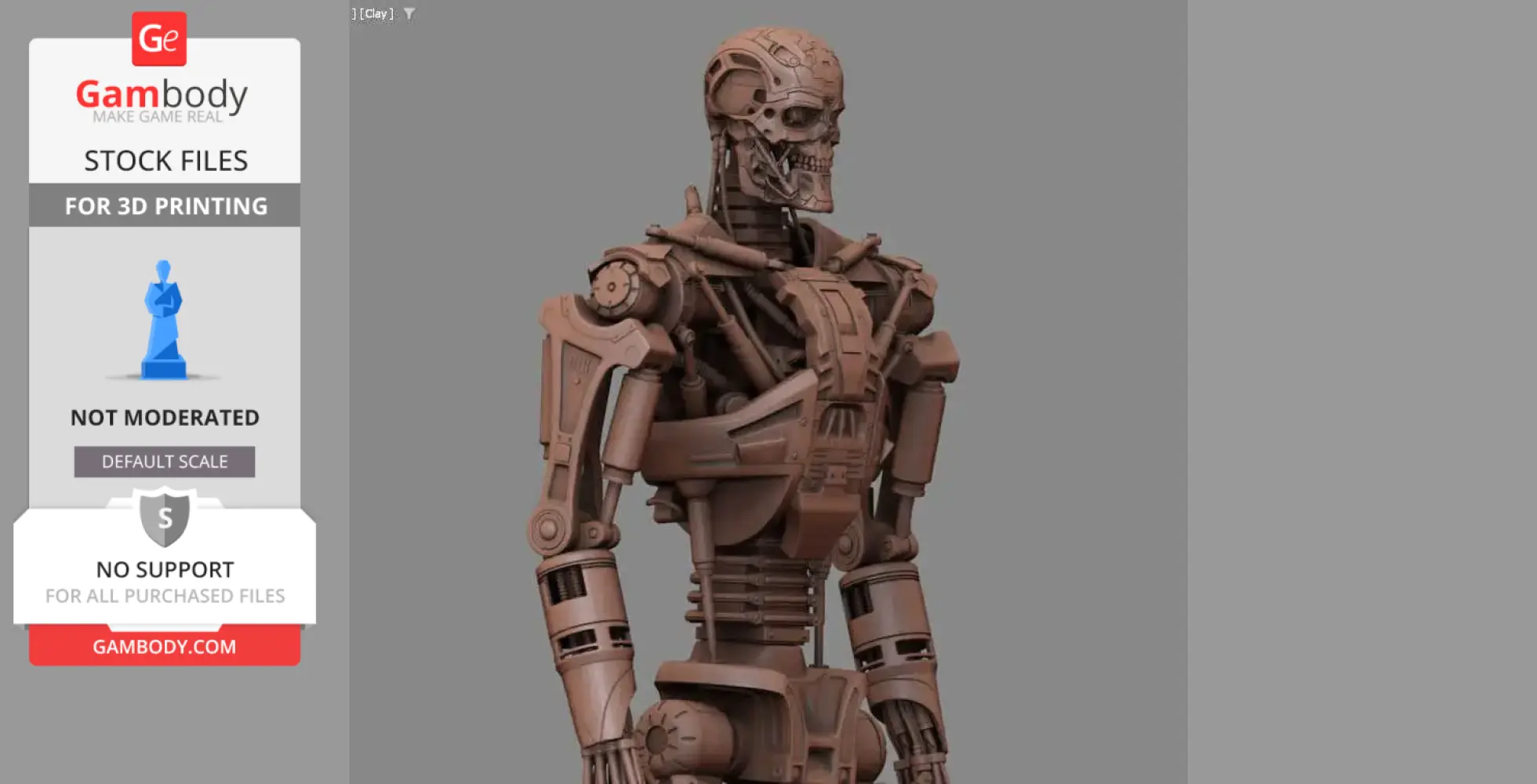 T-600 Terminator Salvation V2 - STL files for 3D Printing | Gambody Stock