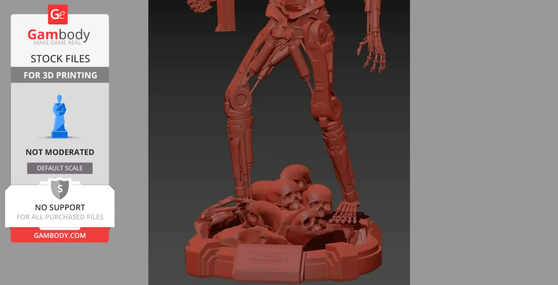 T-800 Terminator 2 Judgment Day High Detal - STL files for 3D Printing ...