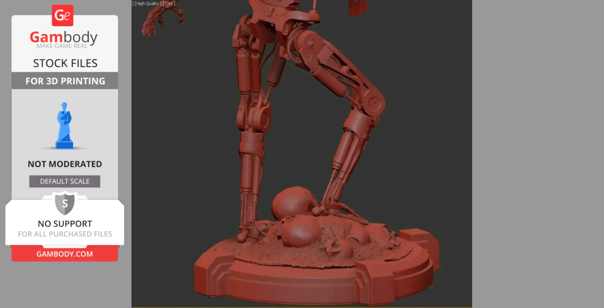 T-800 Terminator 2 Judgment Day V2 High Detal - STL files for 3D ...