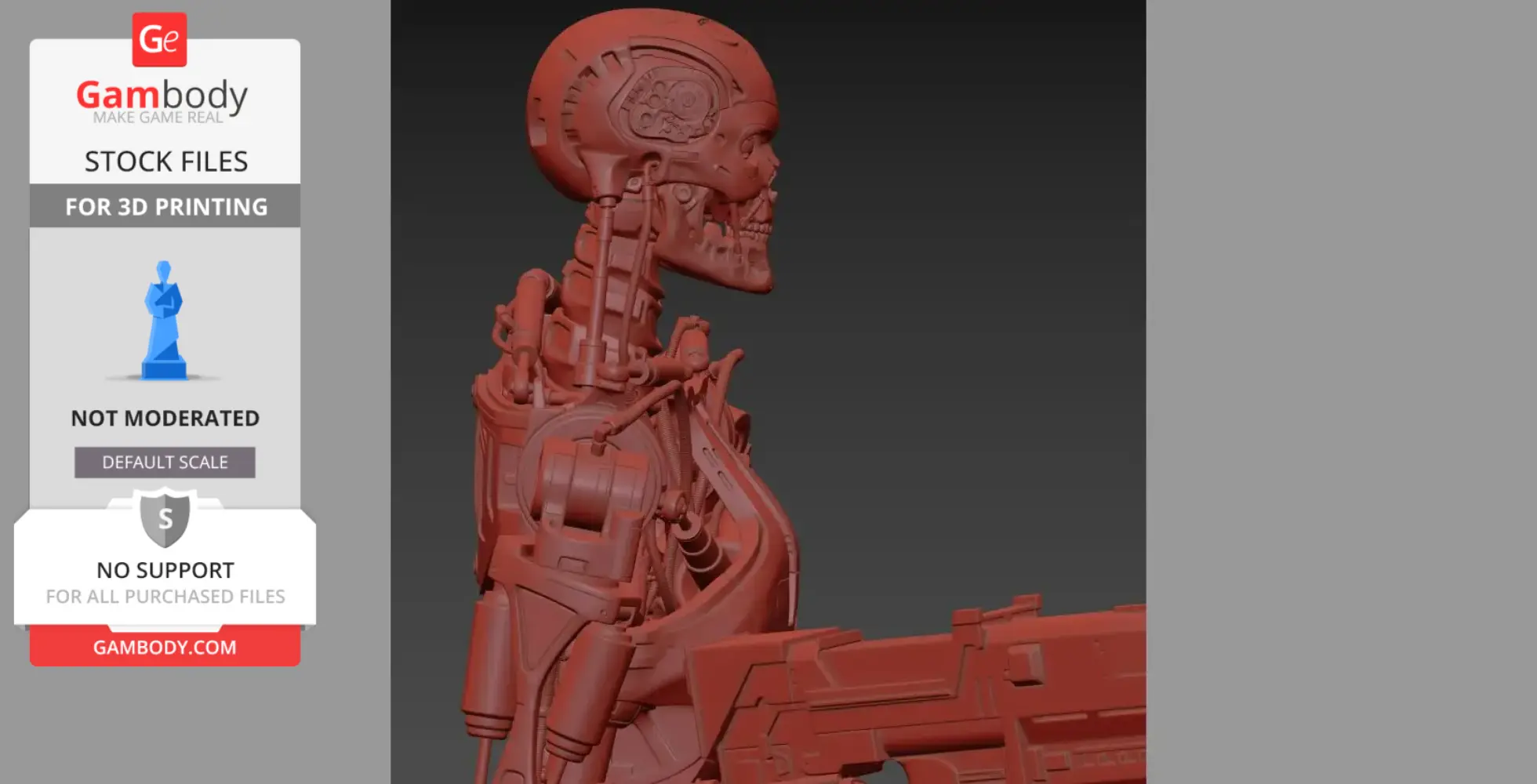 T-800 Terminator 2 Judgment Day - STL files for 3D Printing | Gambody Stock