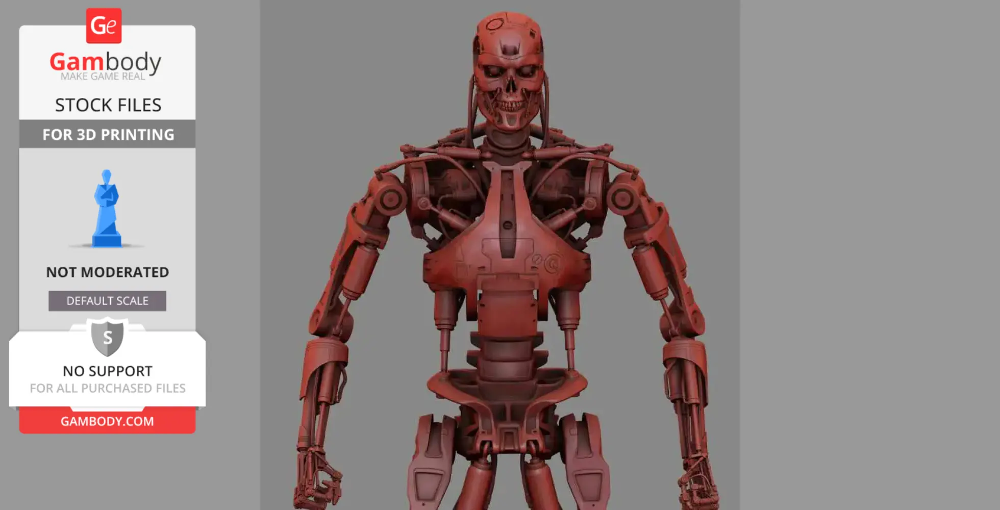 T-800 Terminator - STL files for 3D Printing | Gambody Stock