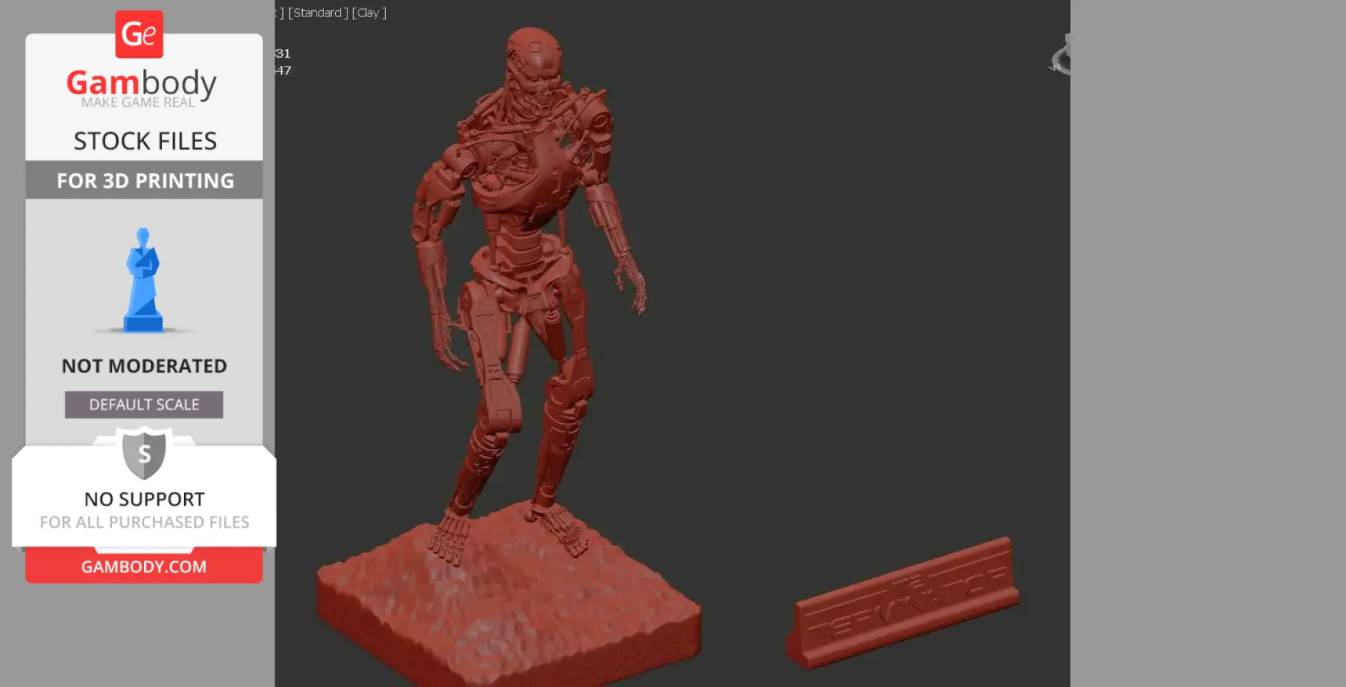 T-800 T2 TERMINATOR - STL files for 3D Printing | Gambody Stock