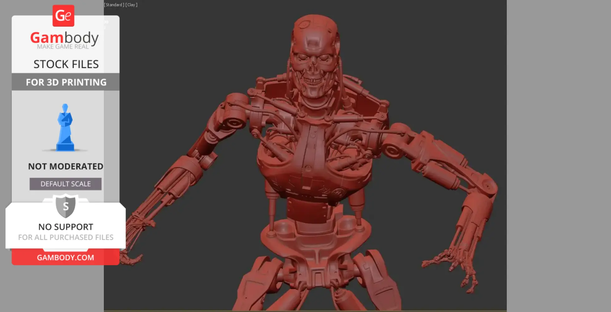 Terminator T-800 Endoskeleton T1 V4 - STL files for 3D Printing ...