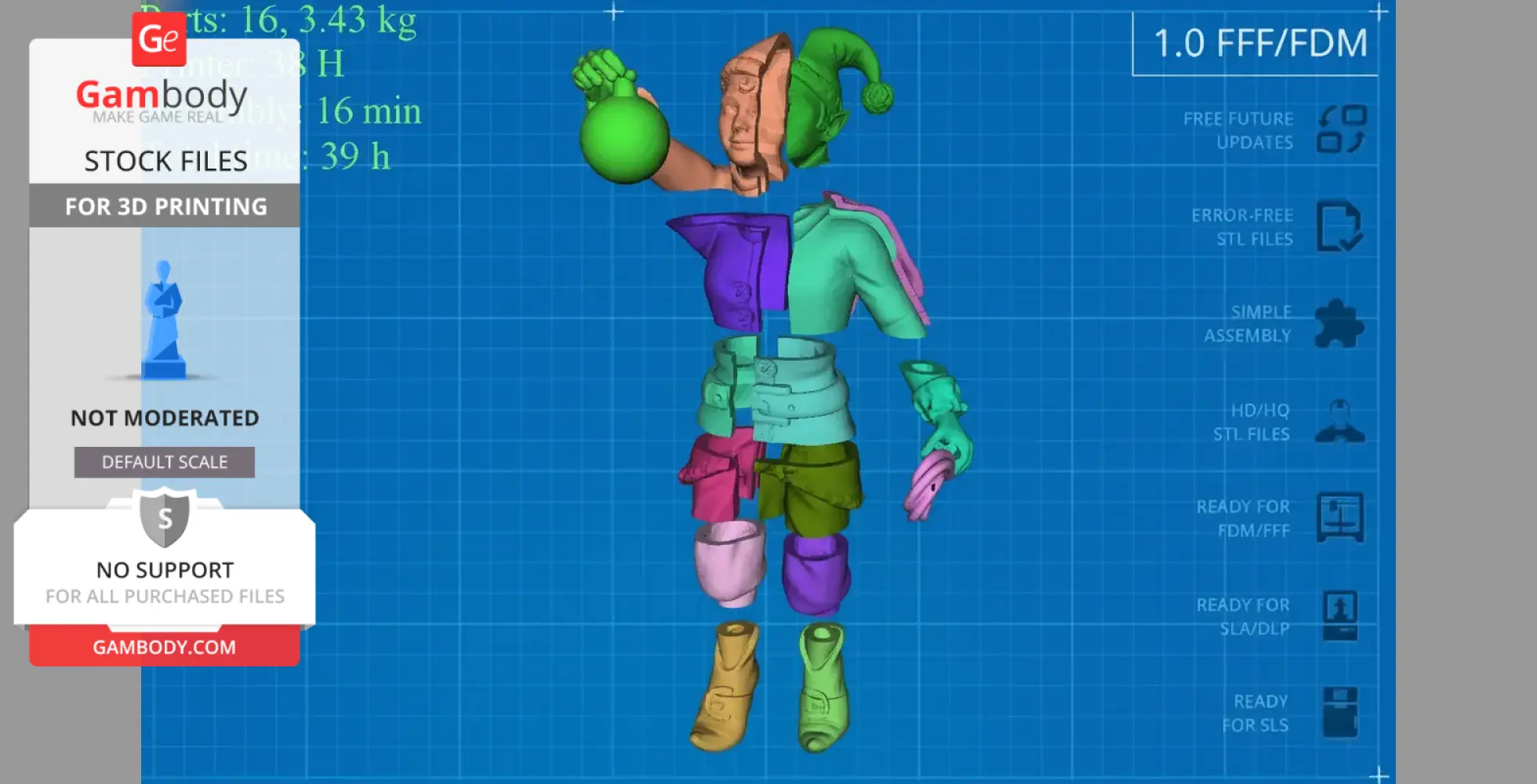 Christmas Elf Life Size - STL files | Gambody Stock