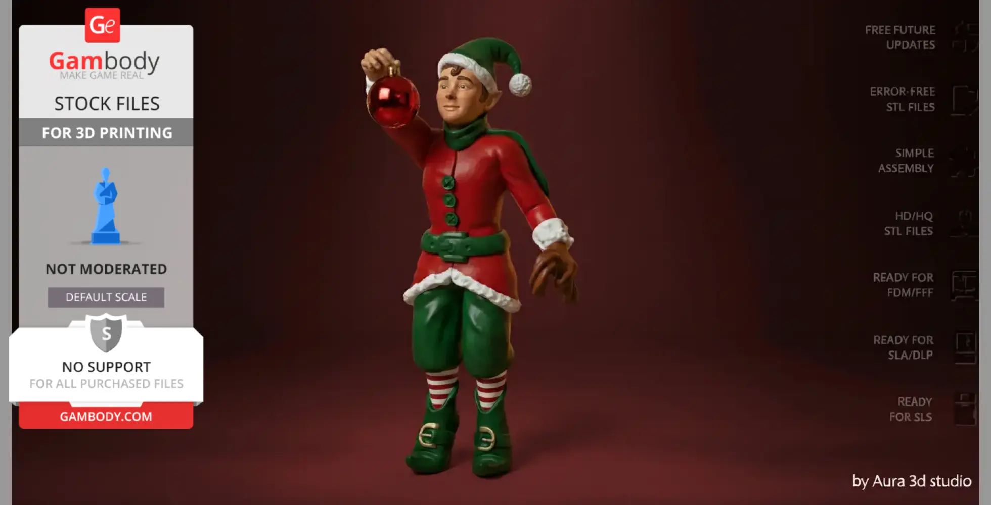 Christmas Elf Life Size - STL files | Gambody Stock