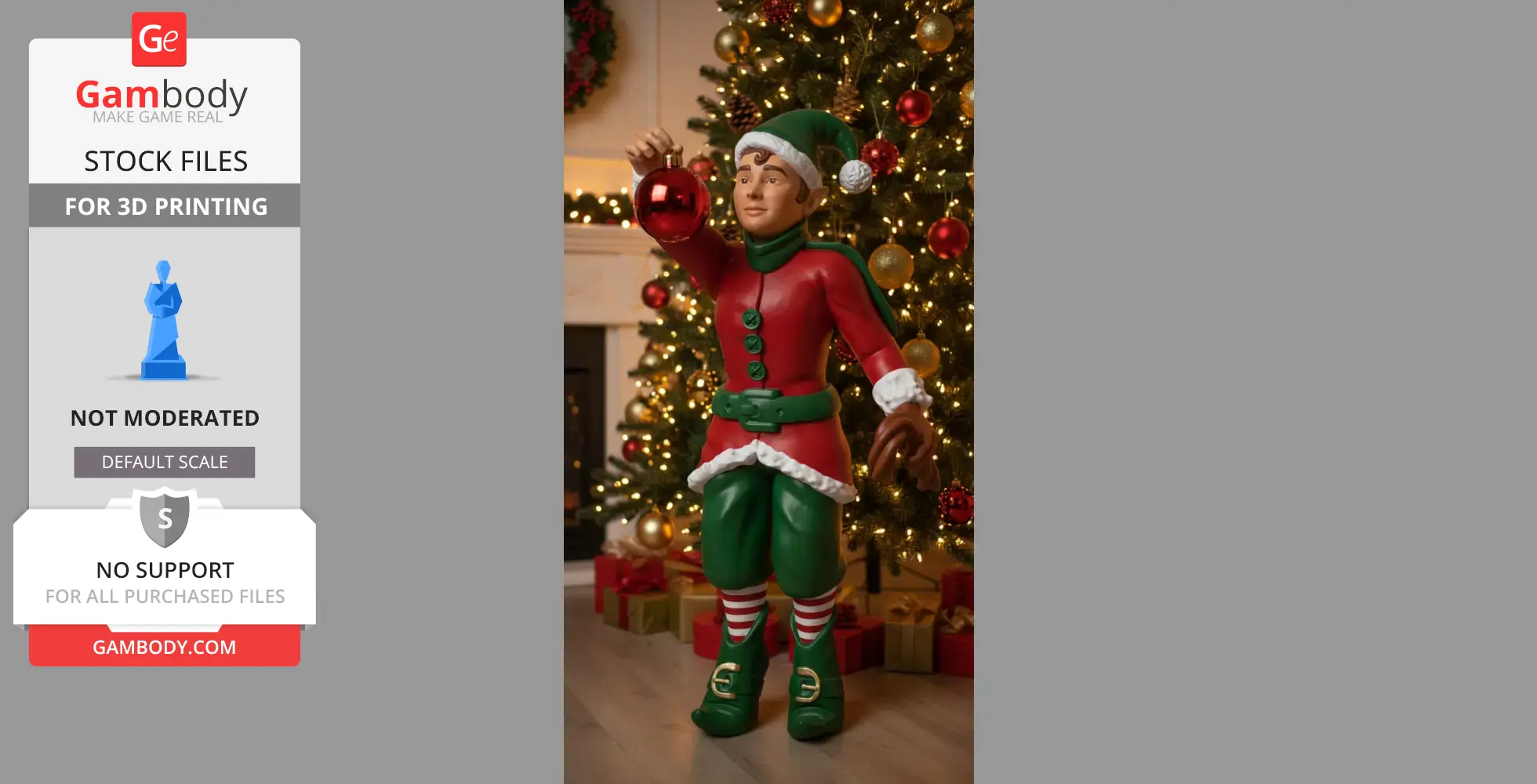 Christmas Elf Life Size - STL files | Gambody Stock