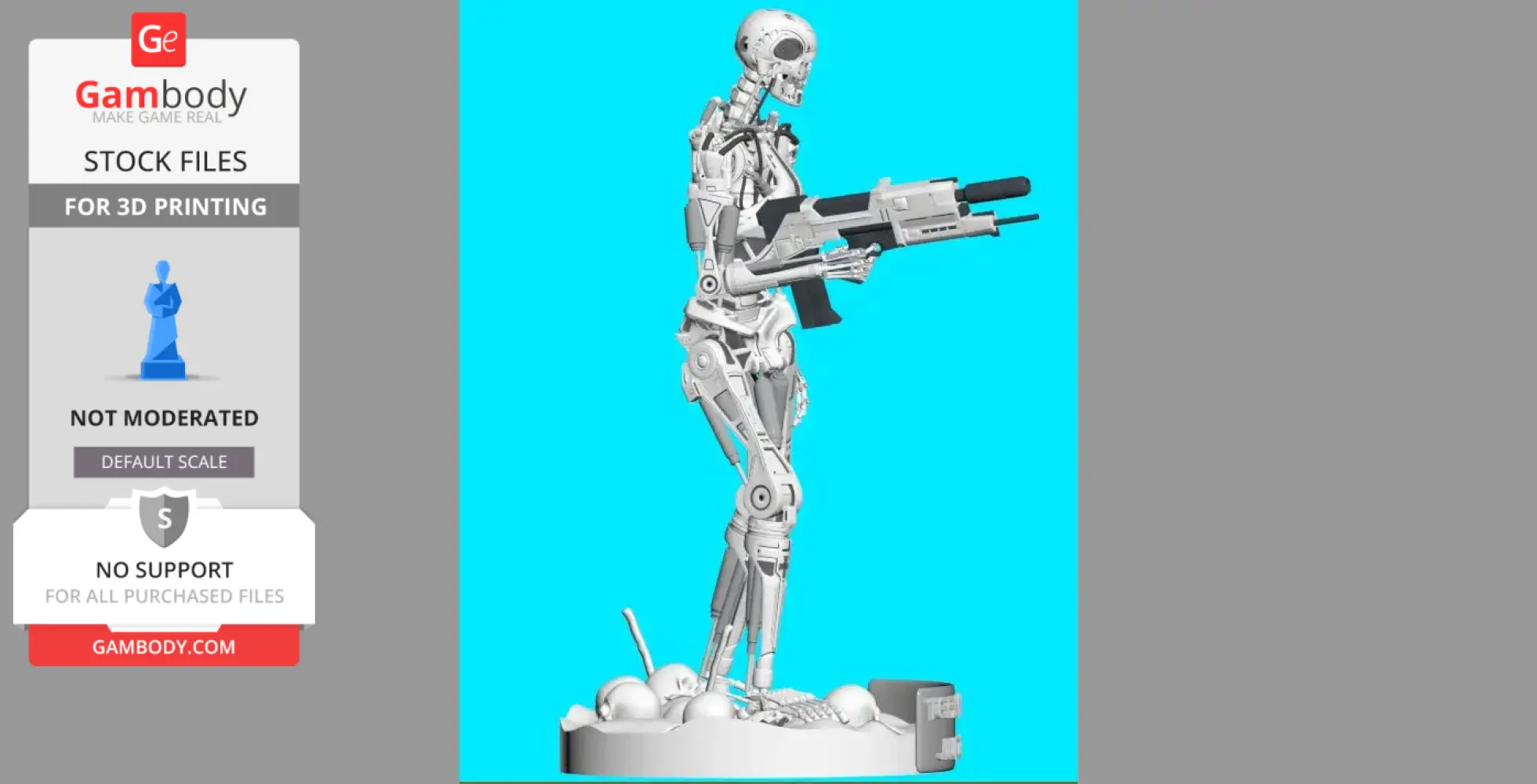 Terminator T-800 Endoskeleton Rekvizit T2 - STL files for 3D Printing ...