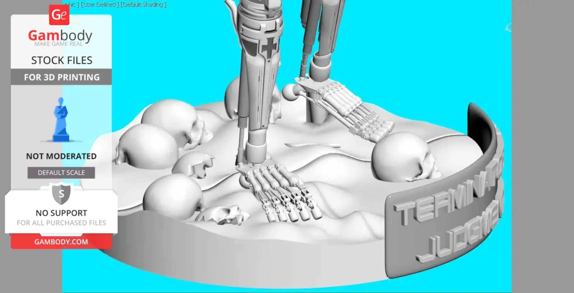 Terminator T-800 Endoskeleton Rekvizit T2 - STL files for 3D Printing ...