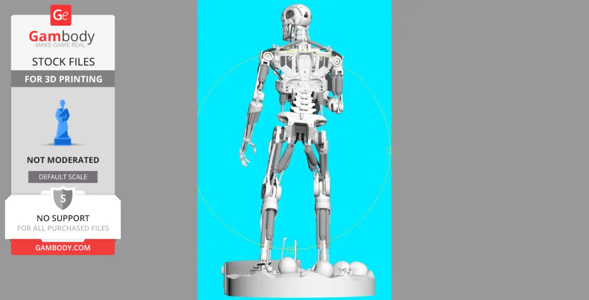 Terminator T-800 Endoskeleton Rekvizit T2 - STL files for 3D Printing ...