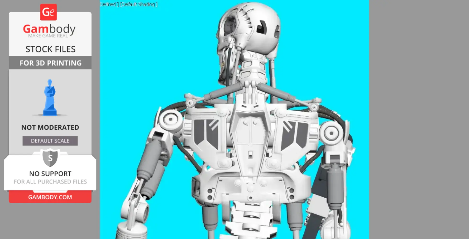 Terminator T-800 Endoskeleton Rekvizit T2 - STL files for 3D Printing ...