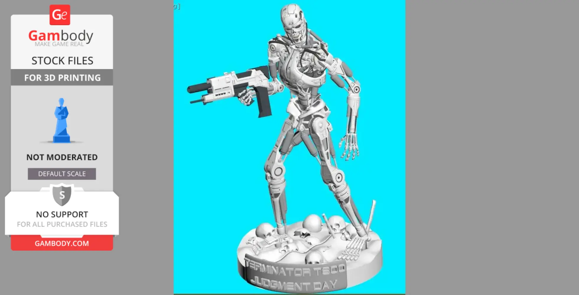 Terminator T-800 Endoskeleton Rekvizit T2 - STL files for 3D Printing ...