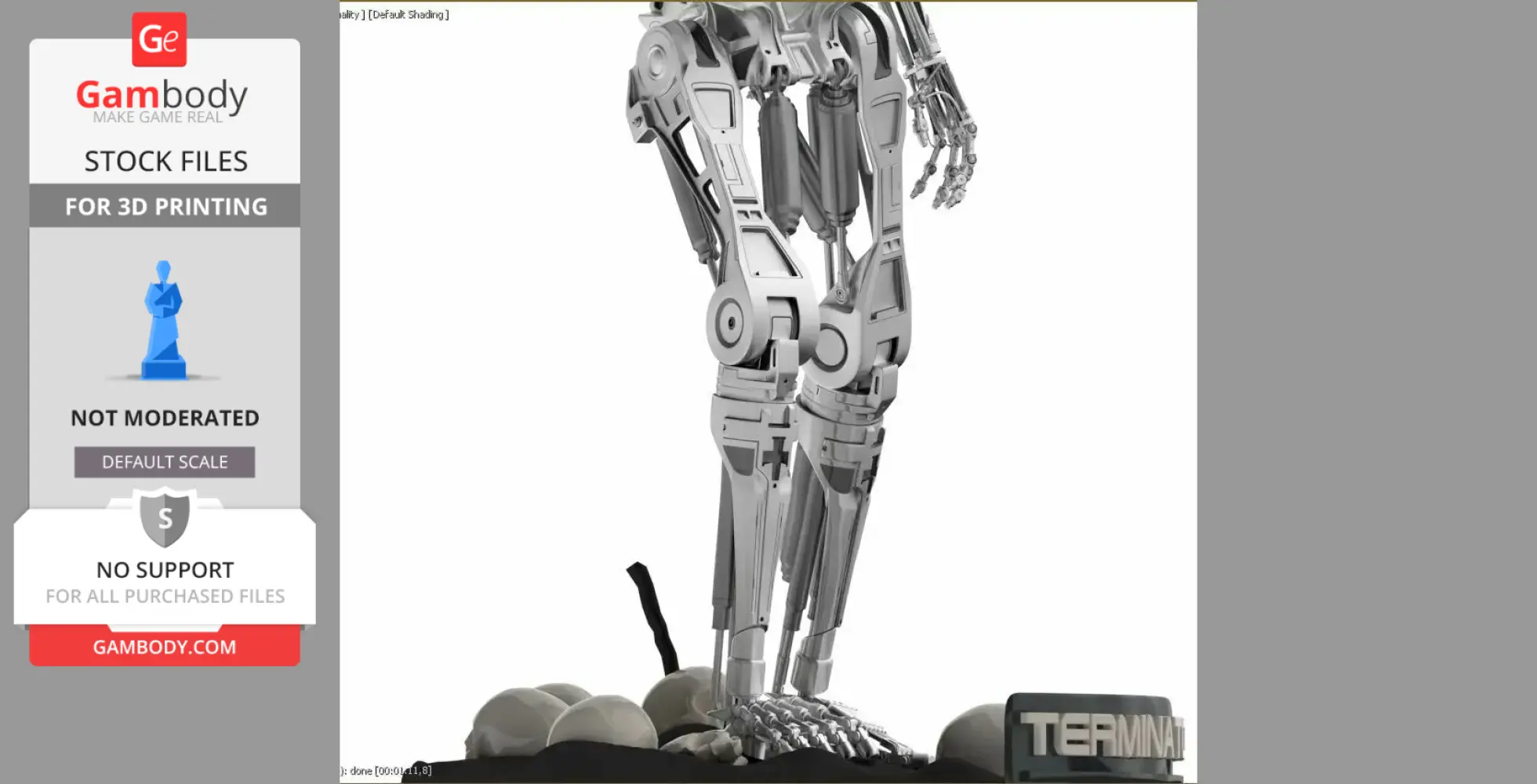 Terminator T-800 Endoskeleton Rekvizit T2 - STL files for 3D Printing ...