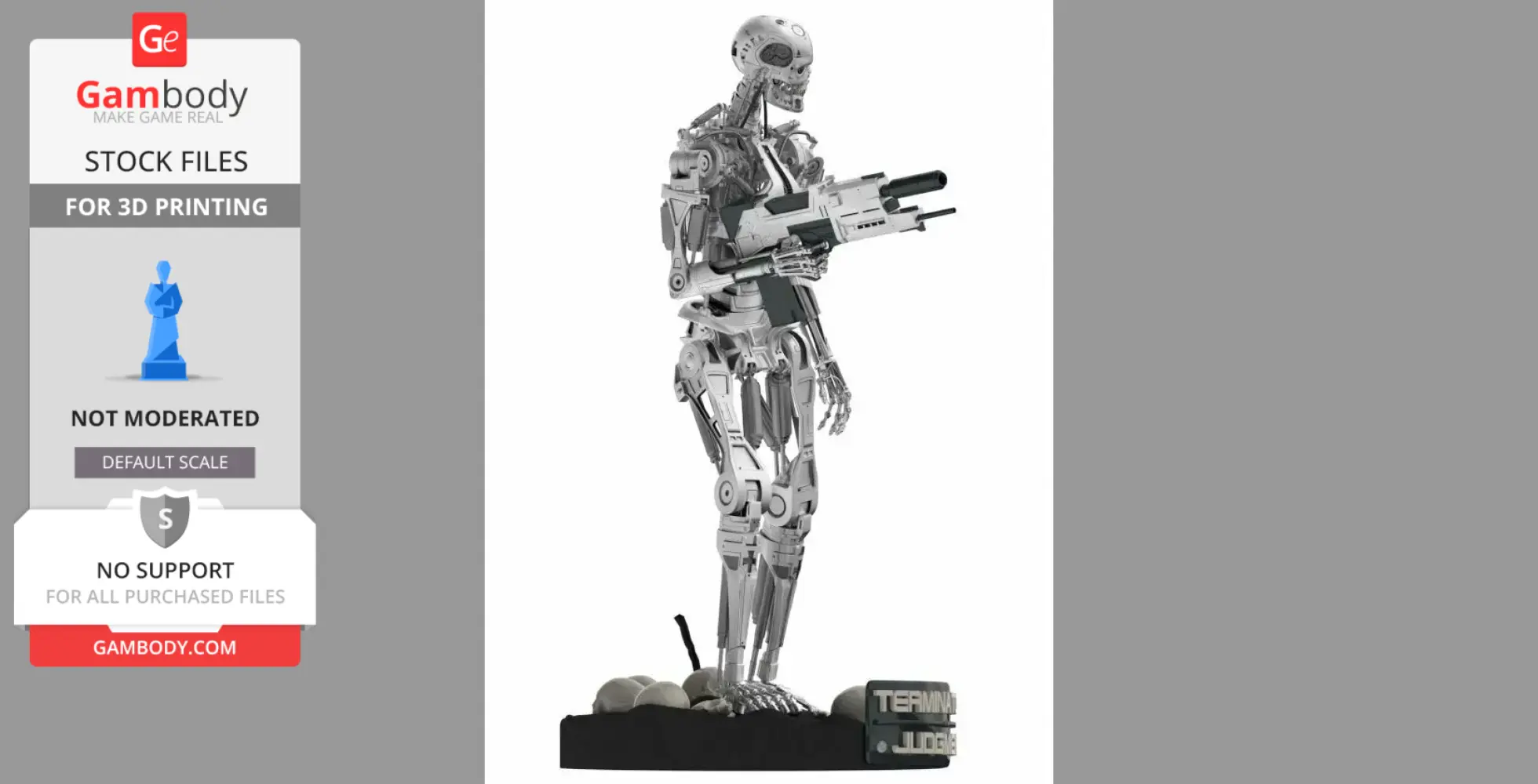 Terminator T-800 Endoskeleton Rekvizit T2 - STL files for 3D Printing ...