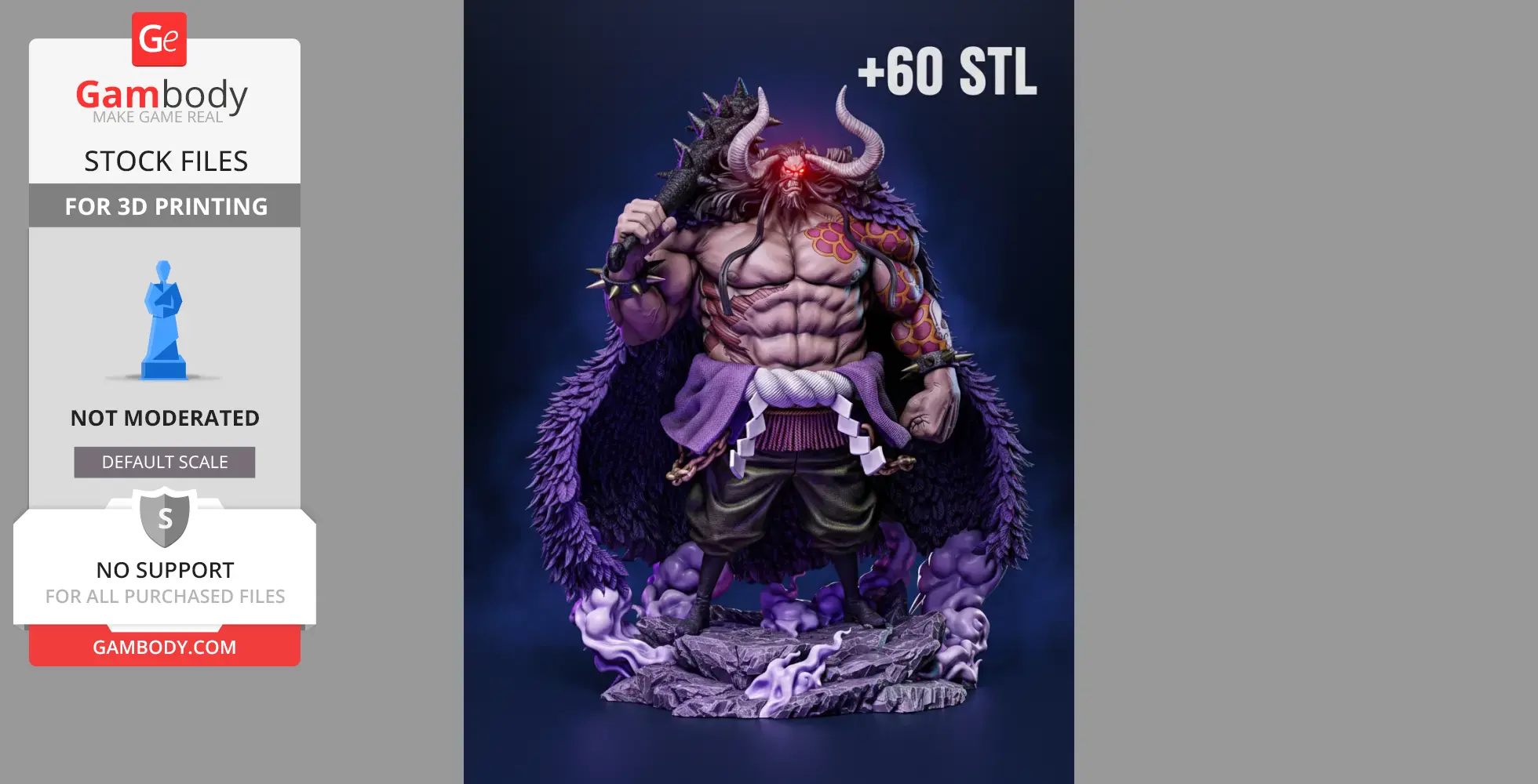 Kaido Beast King 63+ Part STL Files | Gambody Stock