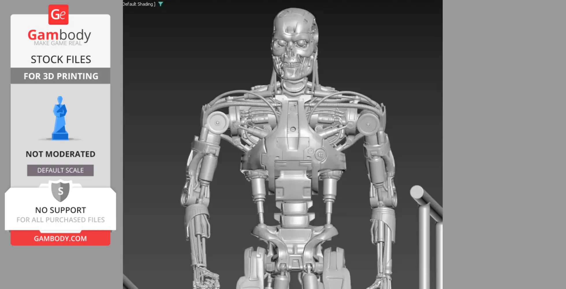 T-800 Terminator Salvation - 3D print model| Gambody Stock