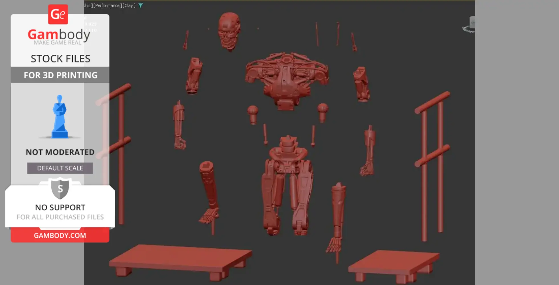 T-800 Terminator Salvation - 3D print model| Gambody Stock