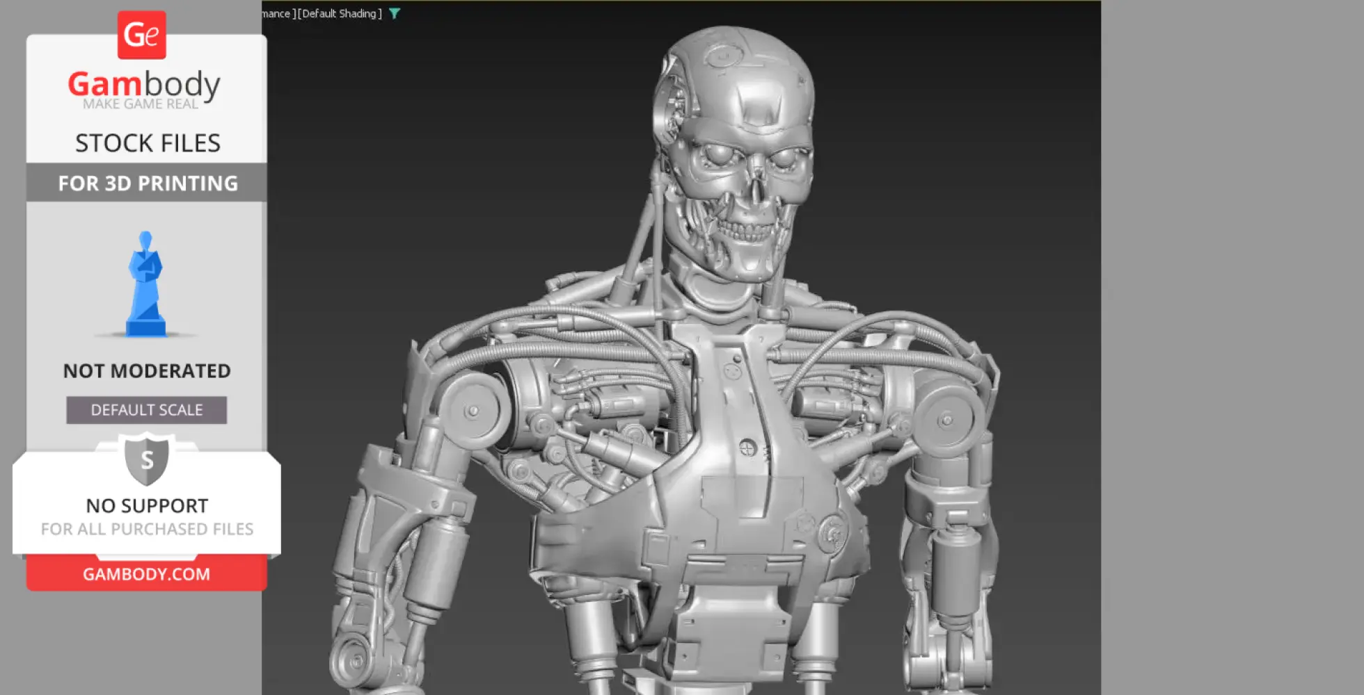 T-800 Terminator Salvation - 3D print model| Gambody Stock