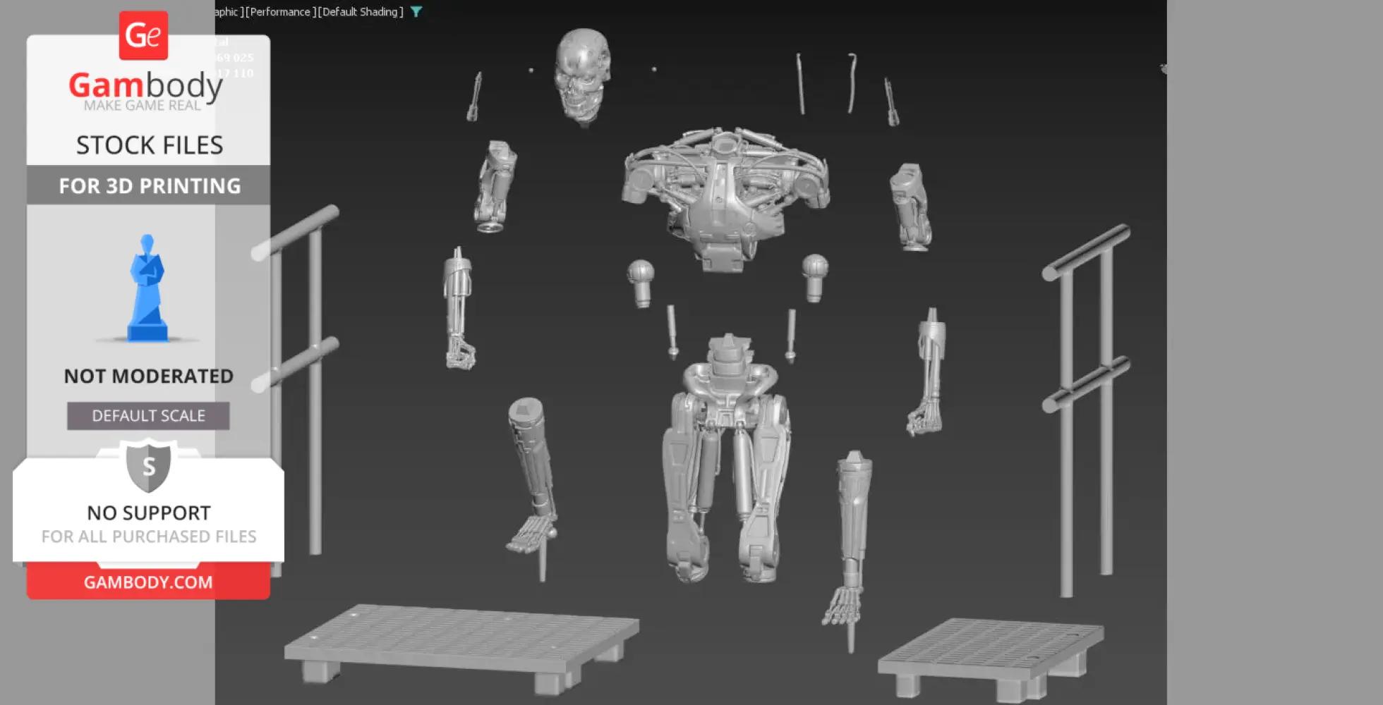 T-800 Terminator Salvation - 3D print model| Gambody Stock