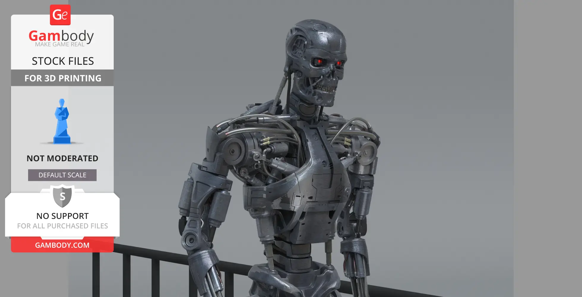 T-800 Terminator Salvation - 3D print model| Gambody Stock