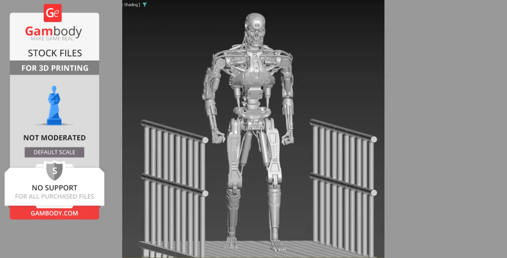 T-800 Terminator Salvation - 3D print model| Gambody Stock