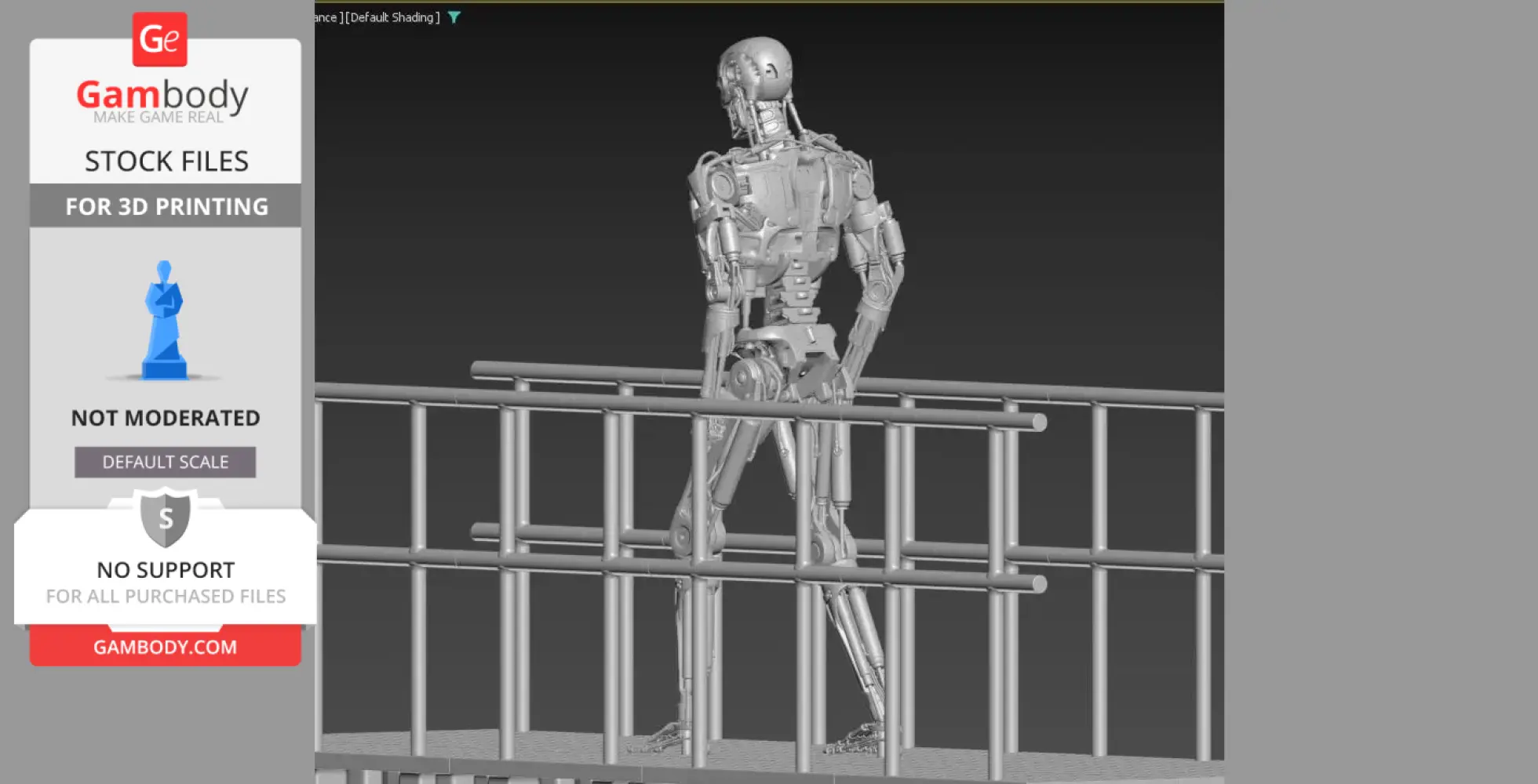 T-800 Terminator Salvation - 3D print model| Gambody Stock
