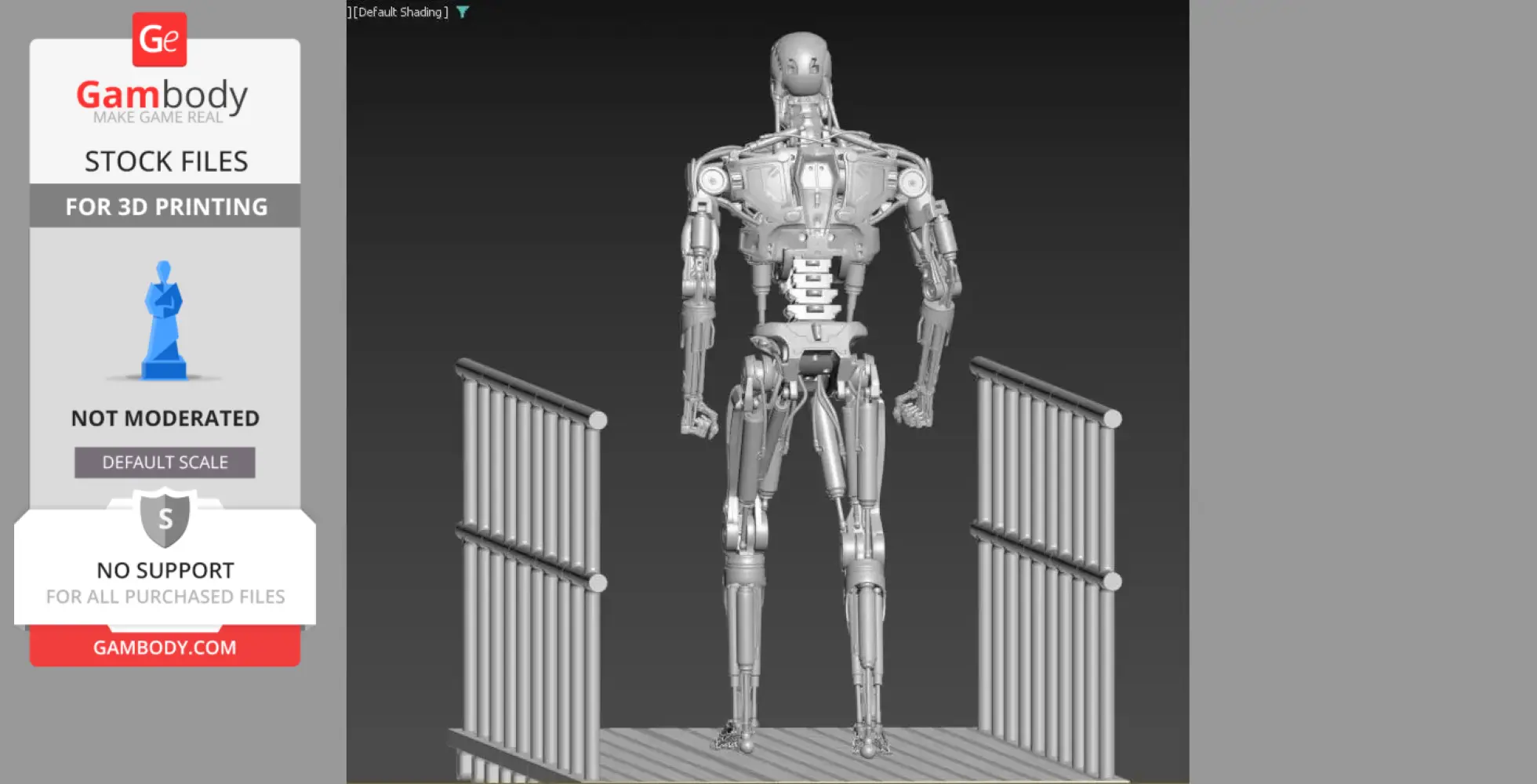 T-800 Terminator Salvation - 3D print model| Gambody Stock