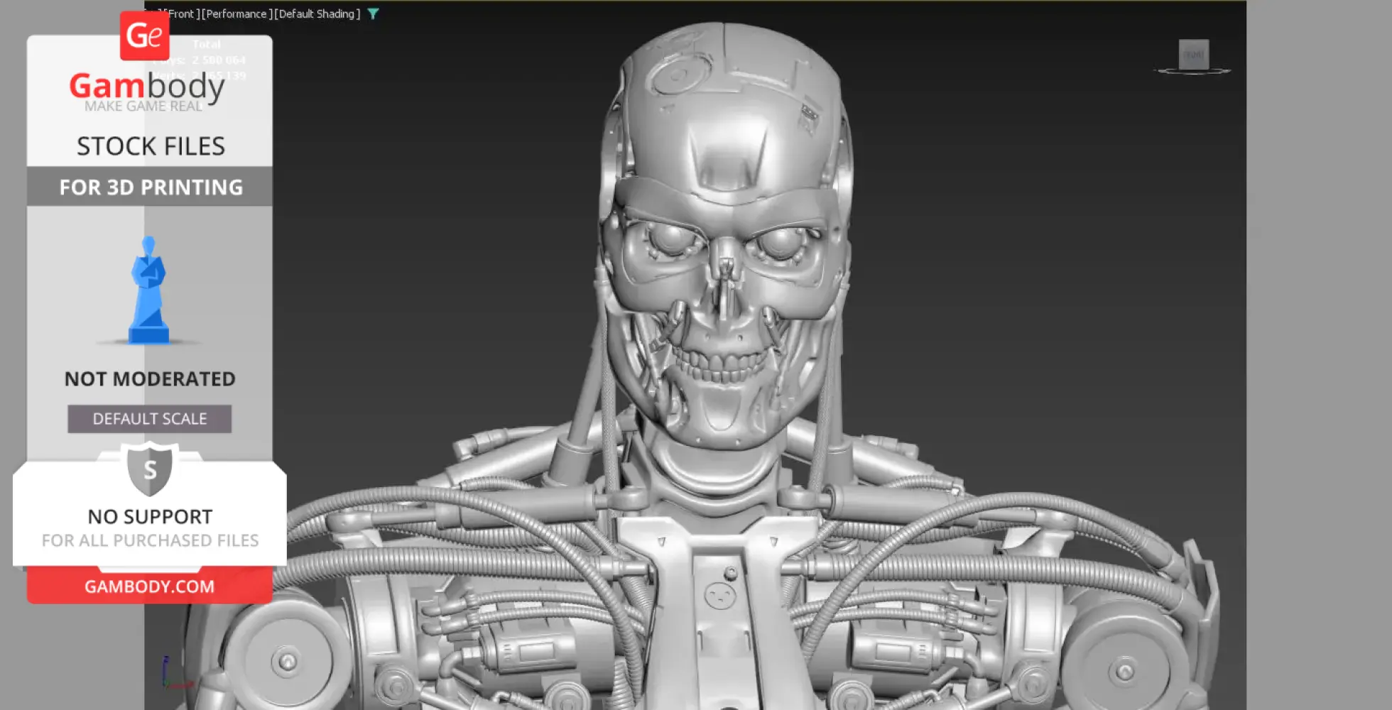 T-800 Terminator Salvation - 3D print model| Gambody Stock