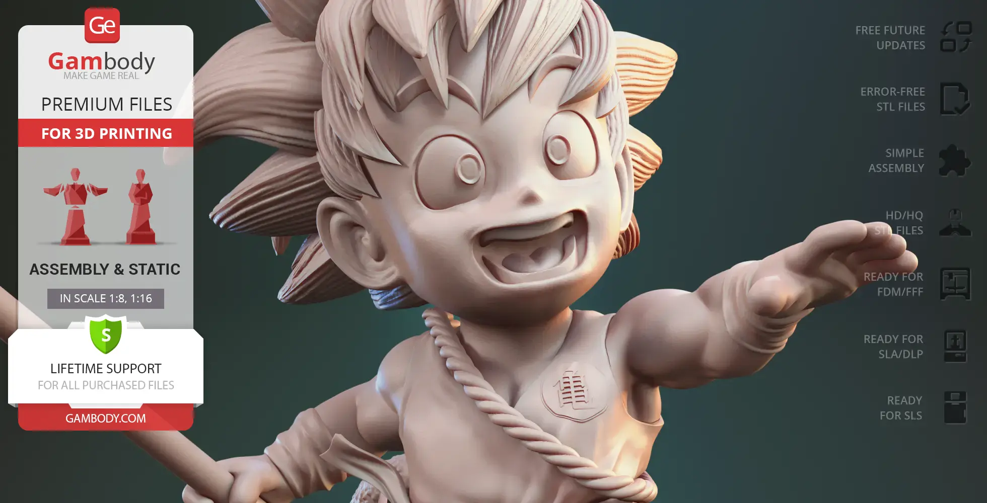 Kid Goku on Flying Nimbus - Anime 3D Models | Gambody