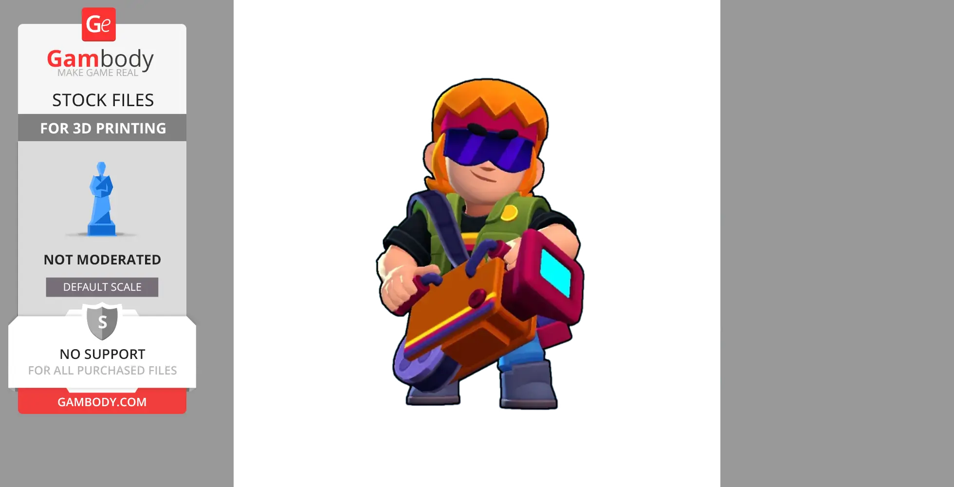 Buster (Original) Brawl Stars - STL files for 3D Printing | Gambody Stock
