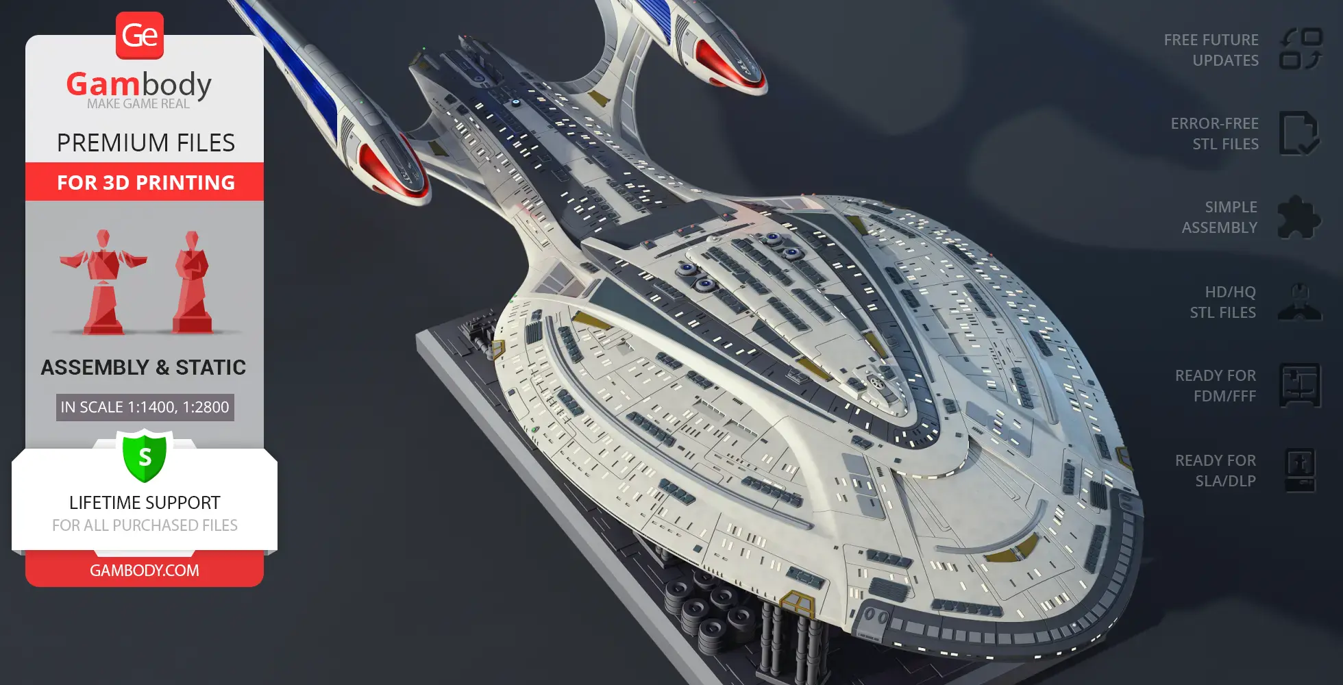 USS Enterprise NCC 1701 F - 3D Models & STL Files | Gambody