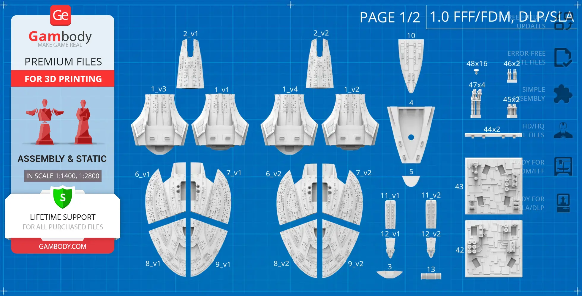 USS Enterprise NCC 1701 F - 3D Models & STL Files | Gambody