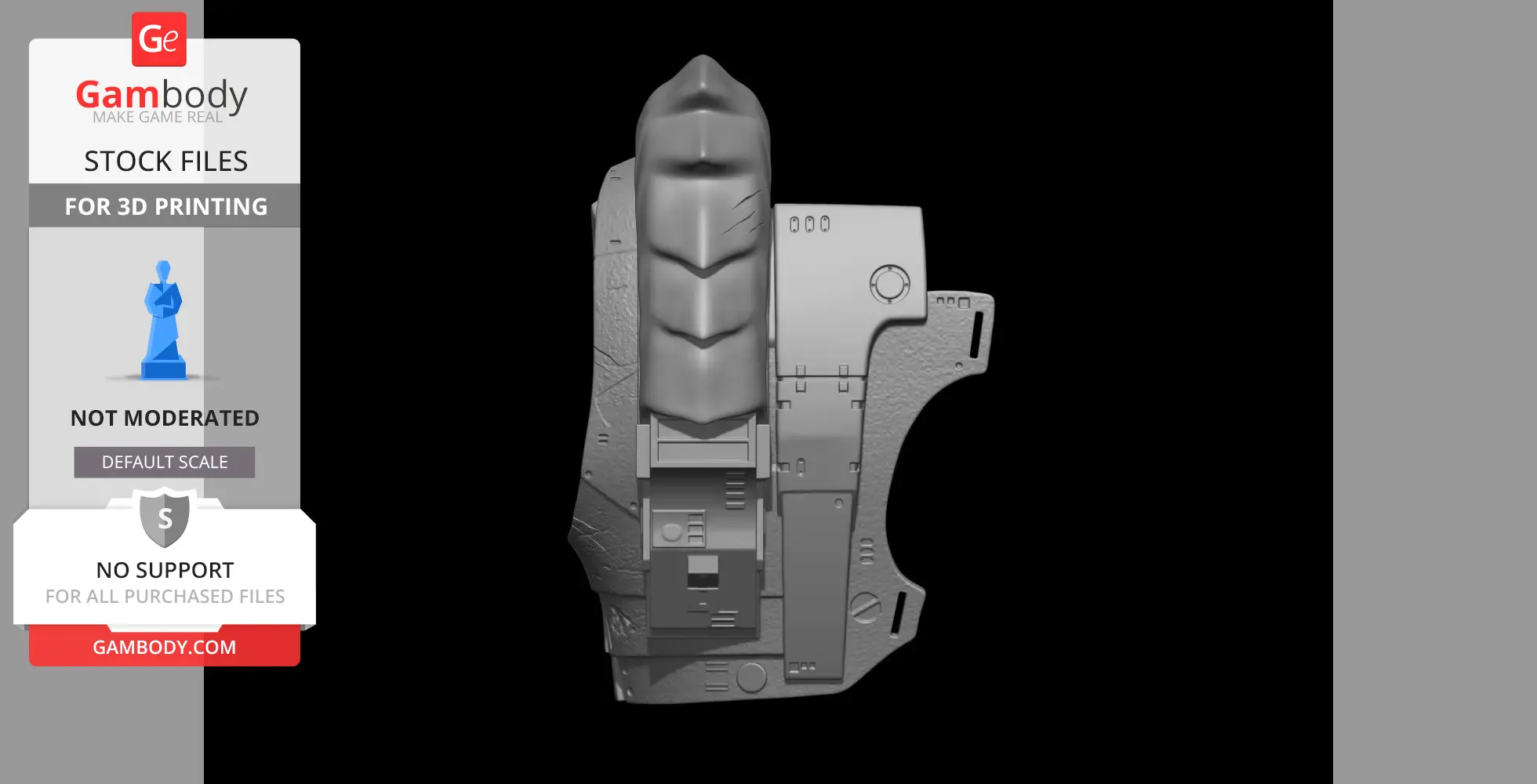 Predator Armor Bust - STL & OBJ File for 3D Printing | Gambody Stock