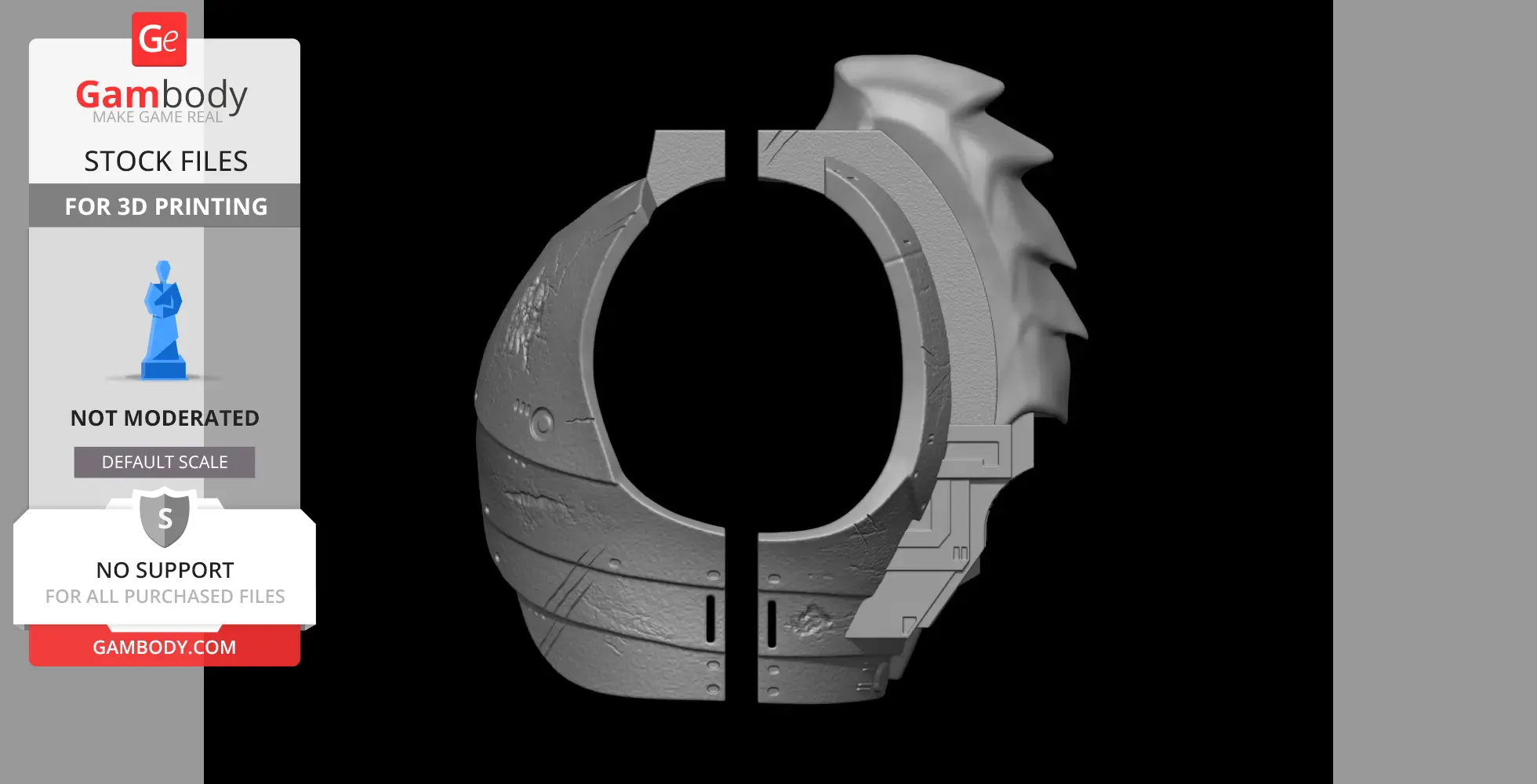 Predator Armor Bust - STL & OBJ File for 3D Printing | Gambody Stock