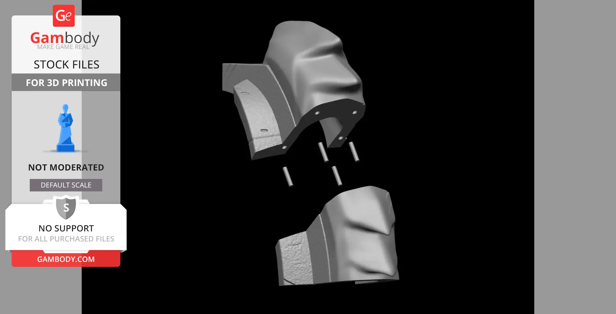 Predator Armor Bust - STL & OBJ File for 3D Printing | Gambody Stock