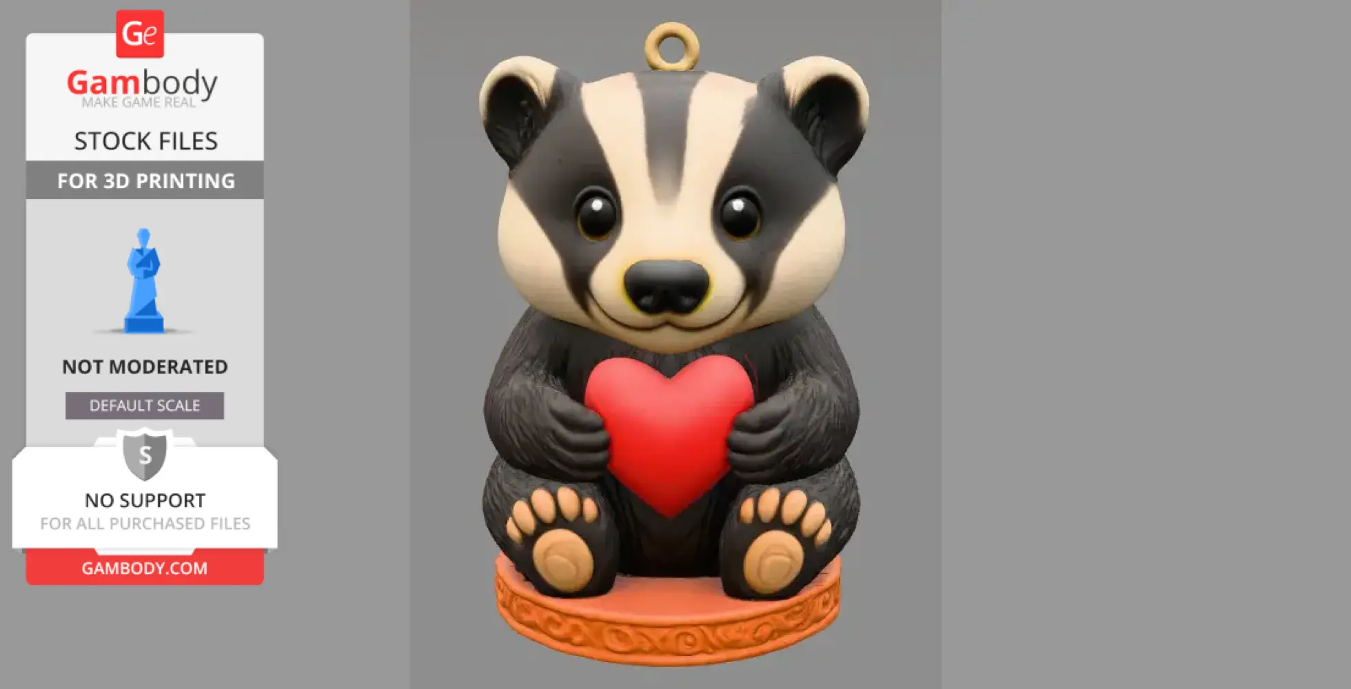 Cute Badger - 3D Print Files | Gambody Stock