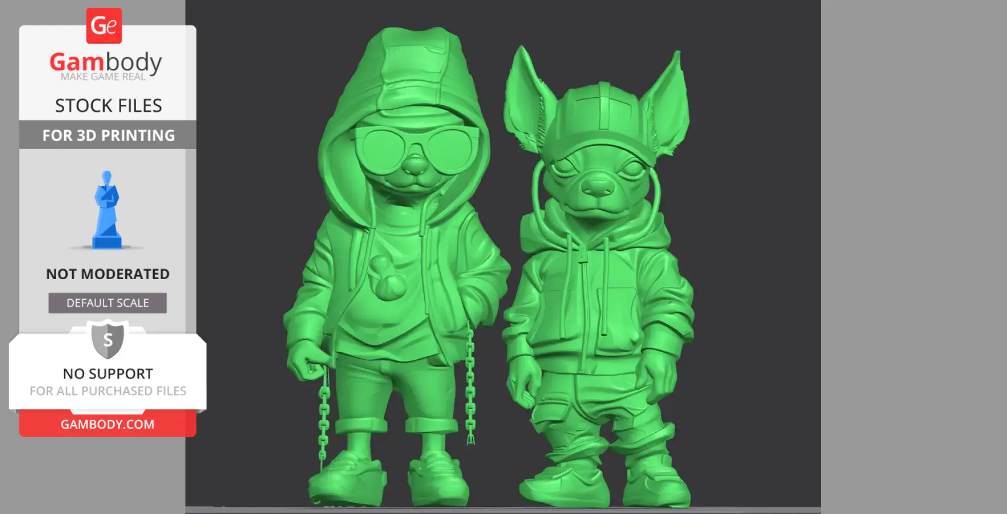 URBAN SWAG PUPZ - STL files for 3D Printing | Gambody Stock