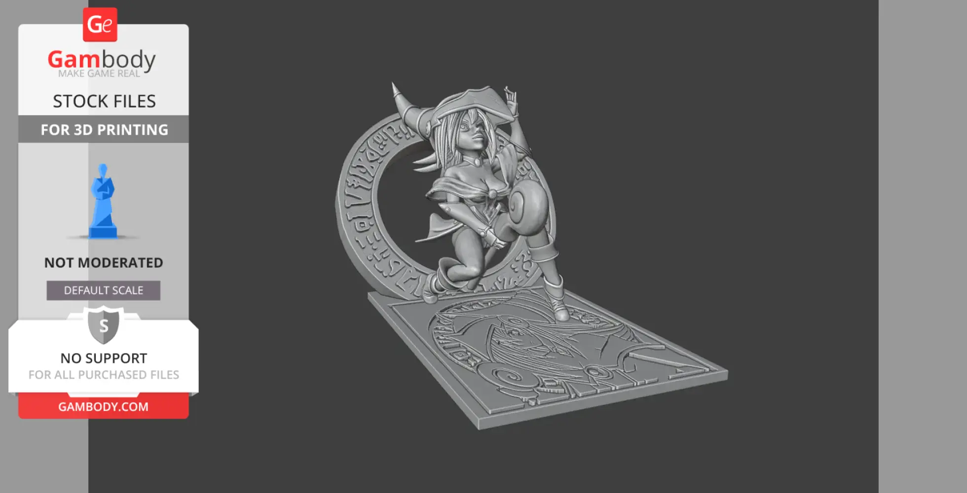 Yu-gi-oh! Dark migician girl - STL files for 3D Printing | Gambody Stock
