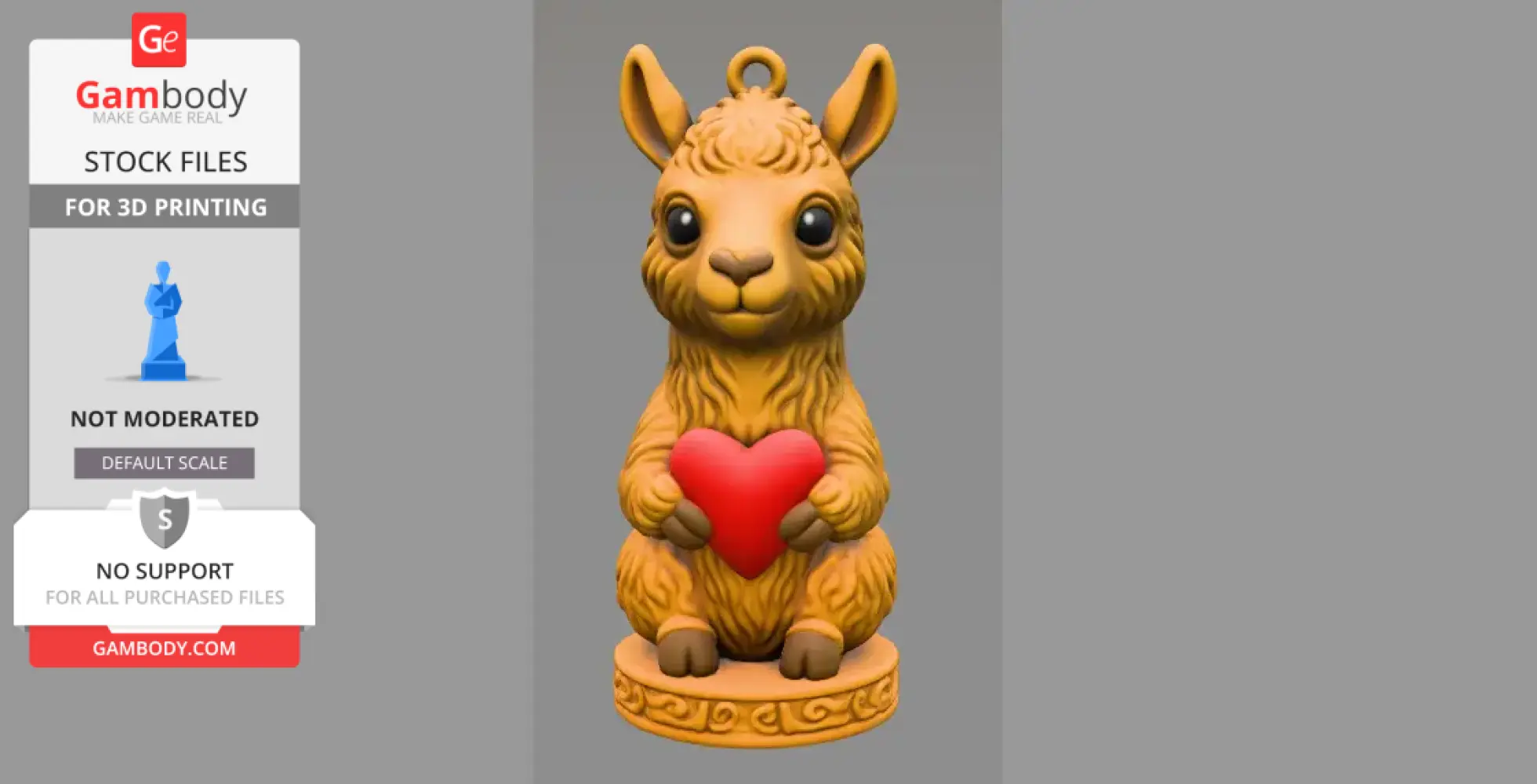 Cute Alpaca STL File - STL files for 3D Printing | Gambody Stock