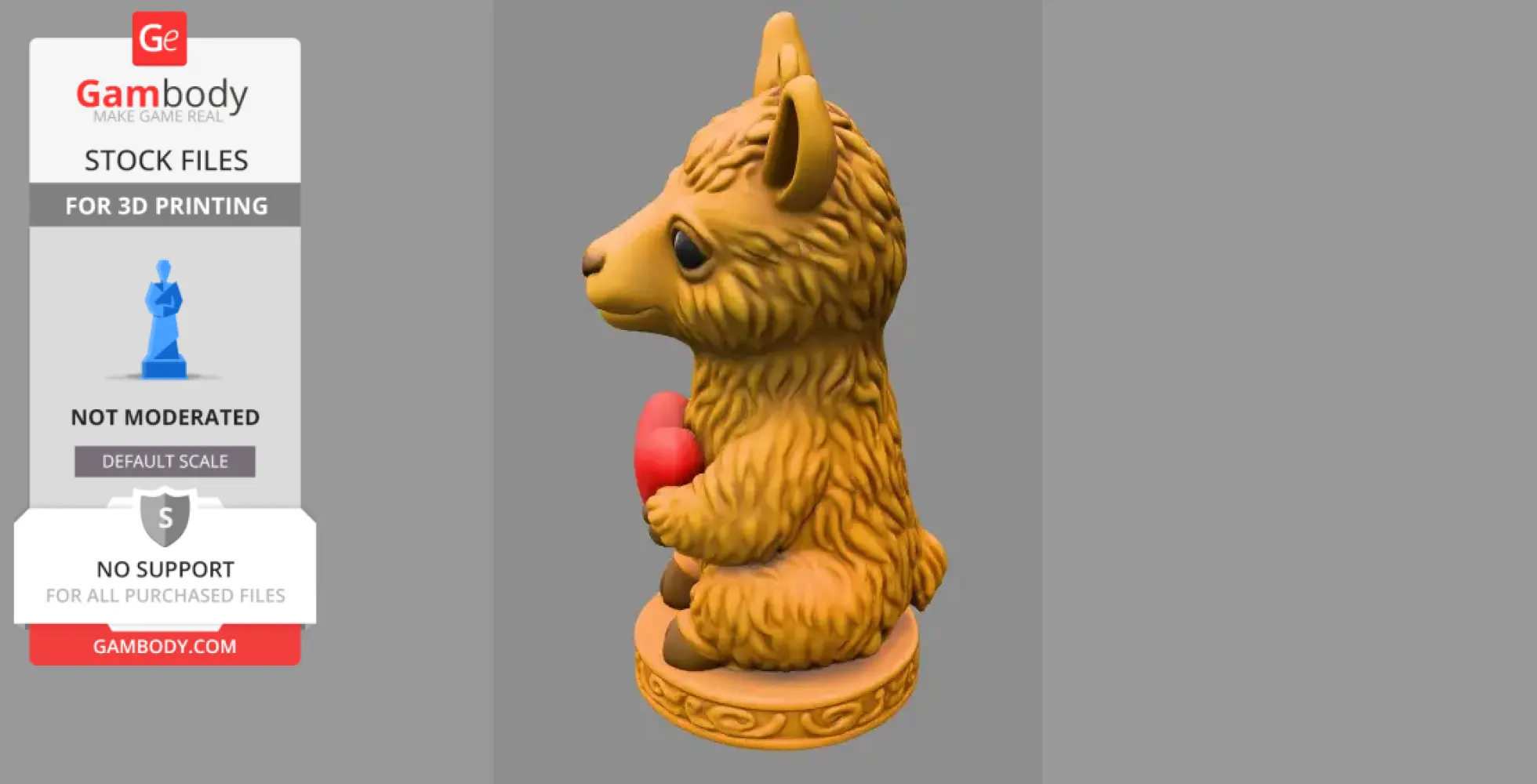Cute Alpaca STL File - STL files for 3D Printing | Gambody Stock