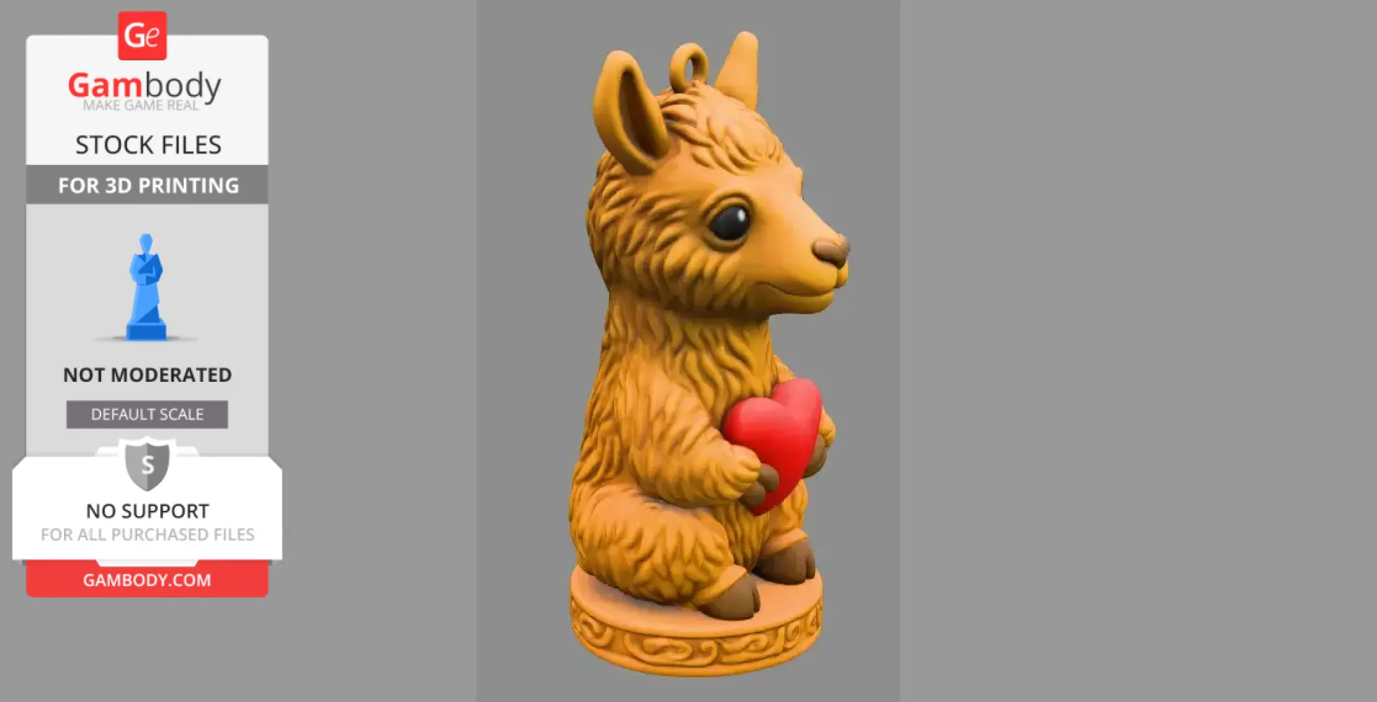 Cute Alpaca STL File - STL files for 3D Printing | Gambody Stock